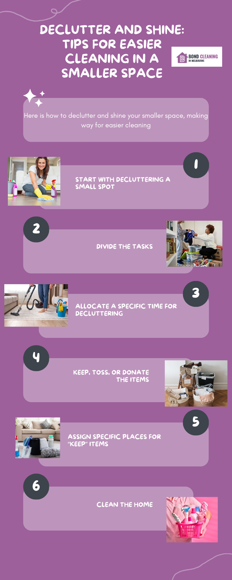 Tips For Easier Cleaning In A Smaller Space | Bond Cleaning In Melbourne